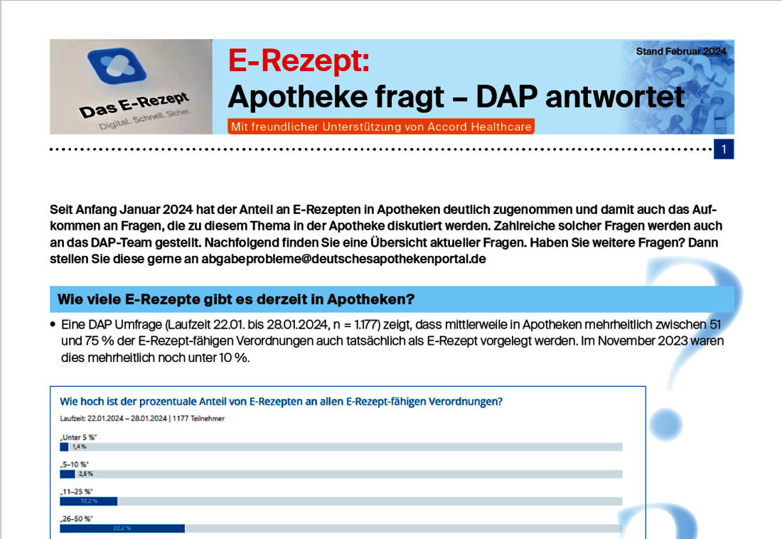 FAQ-Folder E-Rezept - DeutschesApothekenPortal